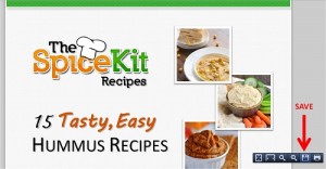 Free Hummus Recipe eBook (eCookbook) - The Spice Kit Recipes